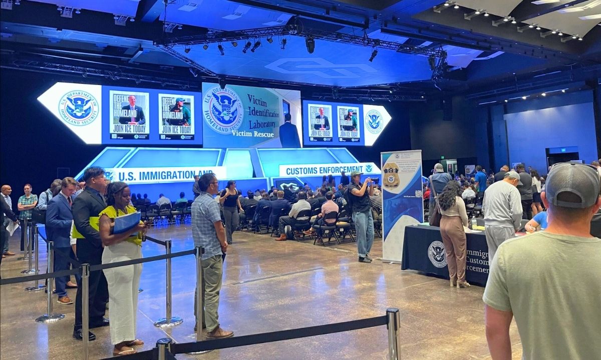 ICE Hiring Expo On Arlington Draws 1,200, Sparse Protests Fizzle Out