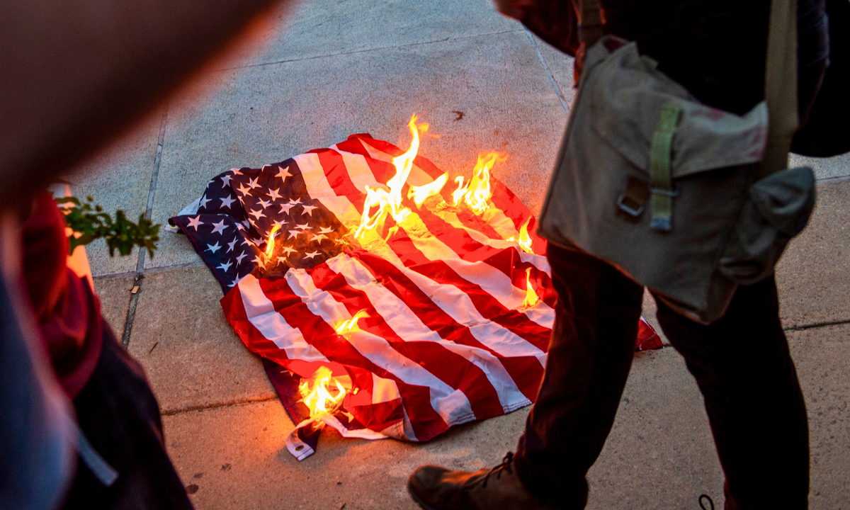 Trump Orders Crackdown On Flag Burning With Prosecutions And Visa Bans