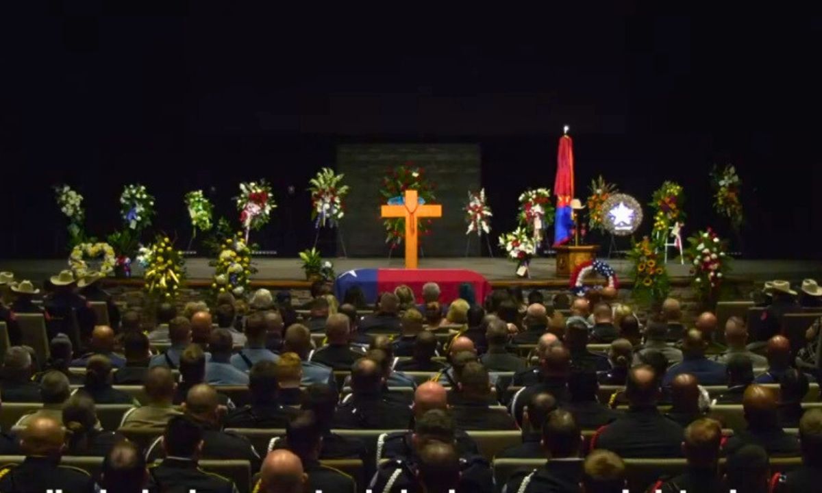 Police Across Texas Gather To Honor Trooper Jerry Adamick Jr.