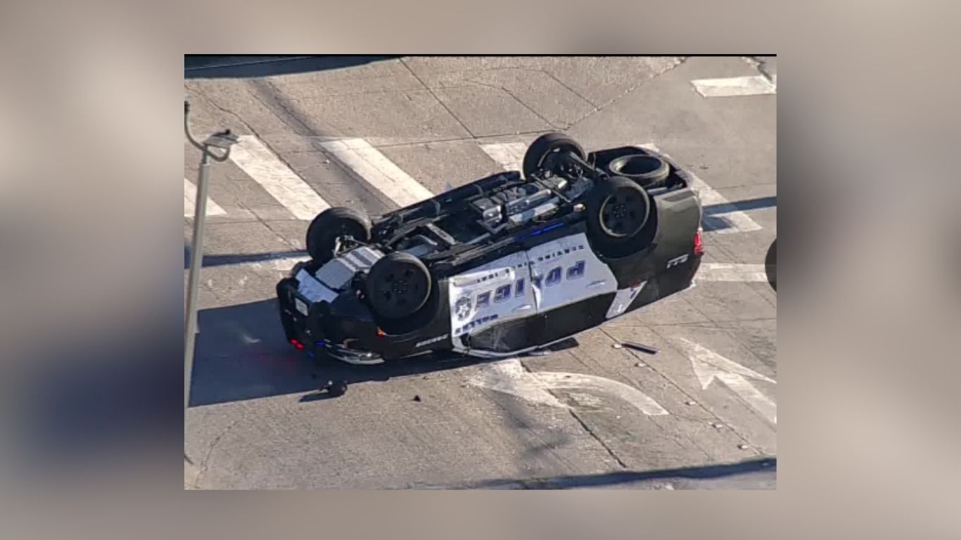 Crash In Dallas: Two Police Officers Hospitalized