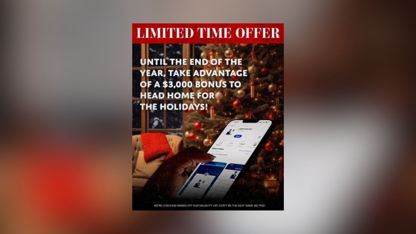 DHS Offers $3,000 Holiday Incentive And Free Airfare