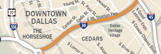 Downtown Dallas Drivers Face Full I-30 Shutdown This Weekend